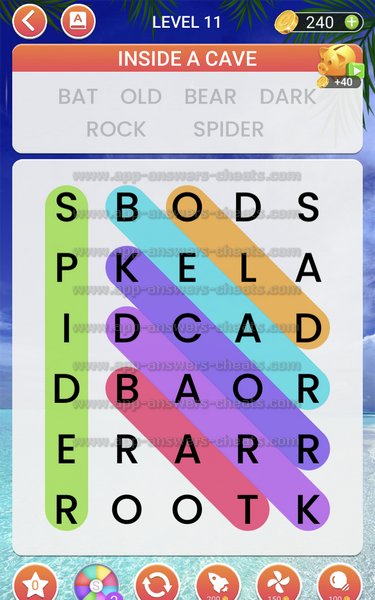 Word Serene Search Level 1 – 25 – App Answers & Cheats