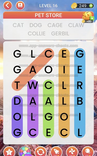 Word Serene Search Level 1 – 25 – App Answers & Cheats