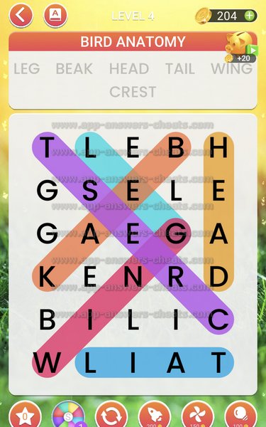 Word Serene Search Level 1 – 25 – App Answers & Cheats